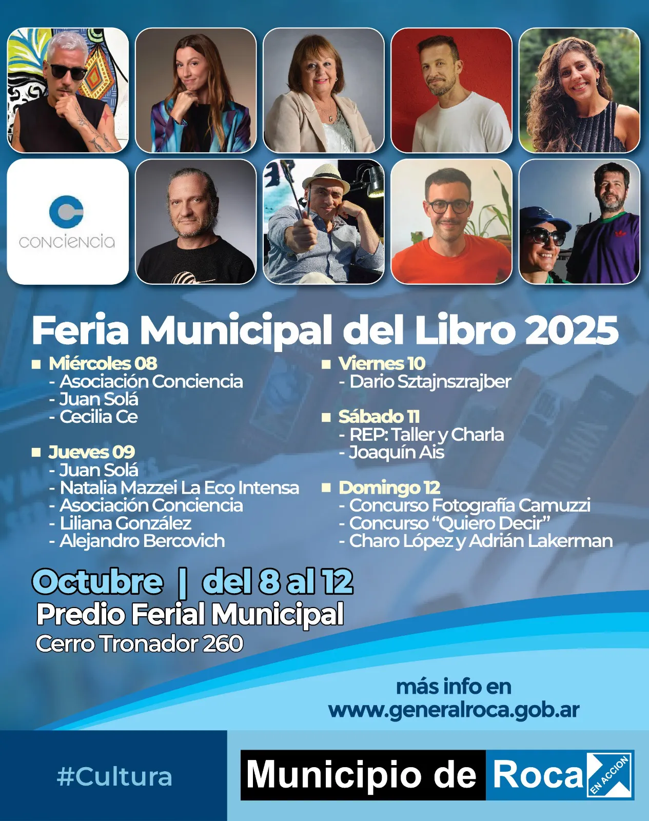 Feria del Libro 2025 en Roca: instituciones, librerías y editoriales